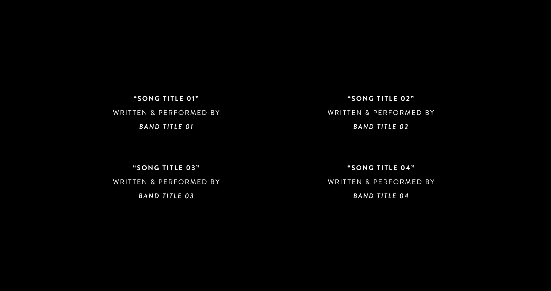 Free 4K End Credit Template Download - For Feature Films, Shorts, and ...